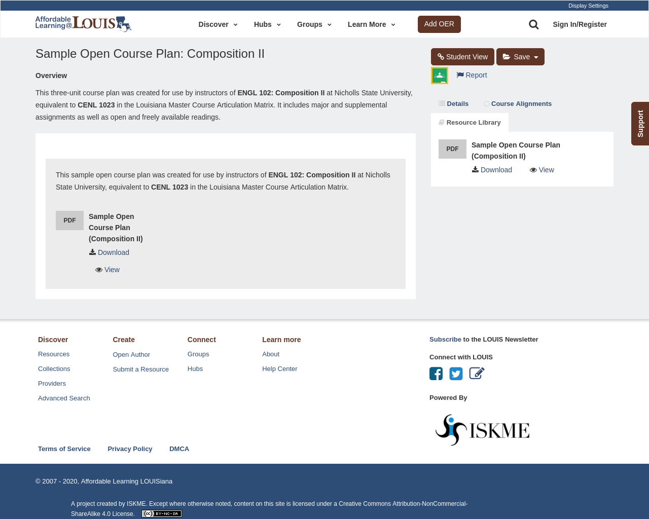 Sample Open Course Plan: Composition II | OER Repository - Affordable ...