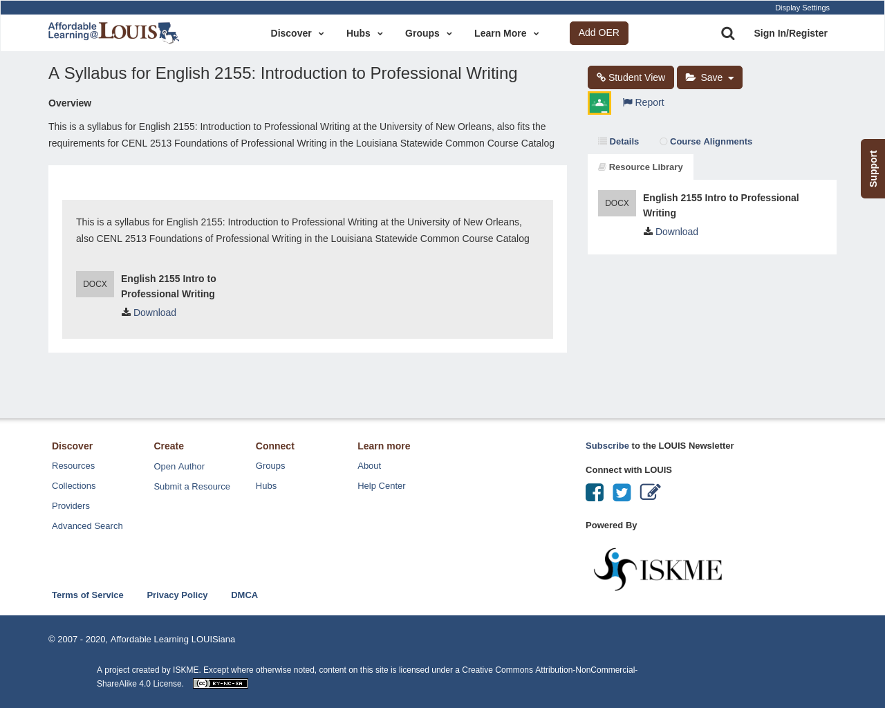 A Syllabus for English 2155: Introduction to Professional Writing | OER ...