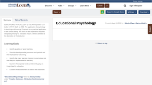 Educational Psychology | OER Repository - Affordable Learning LOUISiana
